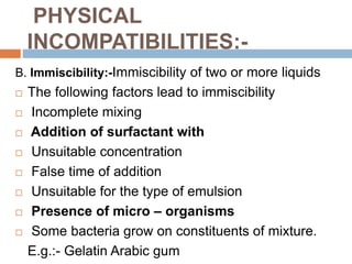 PHARMACEUTICAL INCOMPATIBILITIES | PPTX