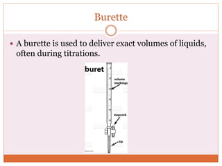 common laboratory apparatus ppt | PPTX | Chemistry | Science