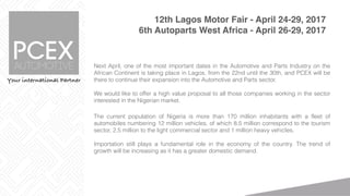 Pcex Automotive Nigeria Presentation | PDF | Automotive Industry ...