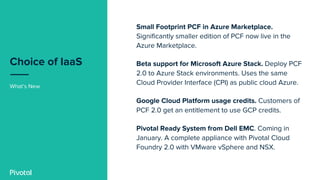 Pivotal Cloud Foundry 2.0: First Look | PDF