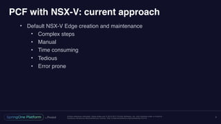 PCF in the Land of NSX: A Closer Look at PCF with NSX-V vs. NSX-T | PDF