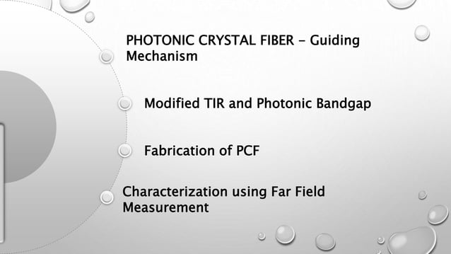 Characterization of Photonic Crystal Fiber | PPTX | Physics | Science