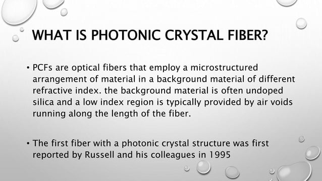 Characterization of Photonic Crystal Fiber | PPTX | Physics | Science