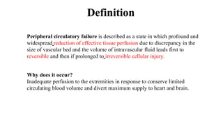 Peripheral circulatory failure and shock | PDF