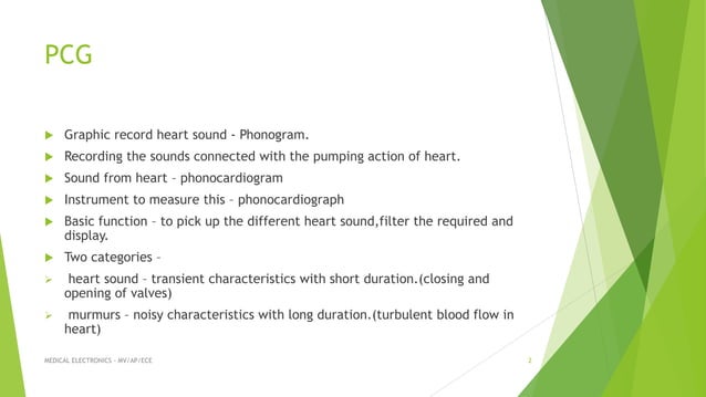Phonocardiography(PCG) | PPTX