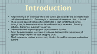 Amperometry titration-quantitative analytical technique | PPT