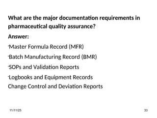 PCH 511 Drug Quality Assurance and Quality Control of Pharmaceuticals | PPT