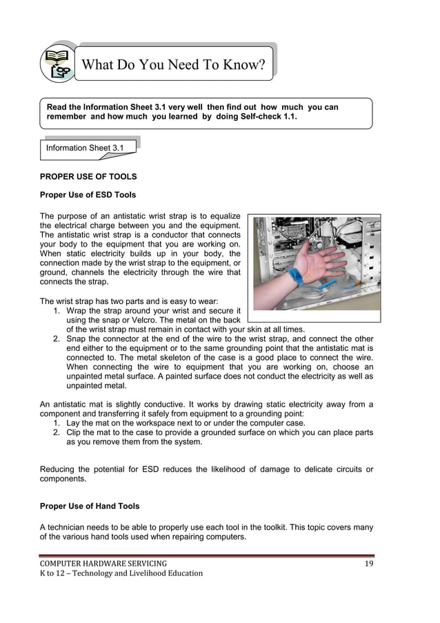 K to 12 PC Hardware Servicing Learning Module | PDF