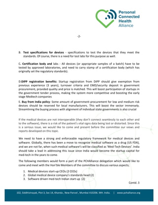PCHA submission to Parliamentary Standing Committee - Medical Devices ...