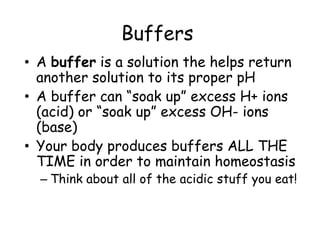 pchem Acidsbases waterbuffers ph measurements | PPT