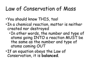 Balancing chemical equation grade 10 notes | PPT