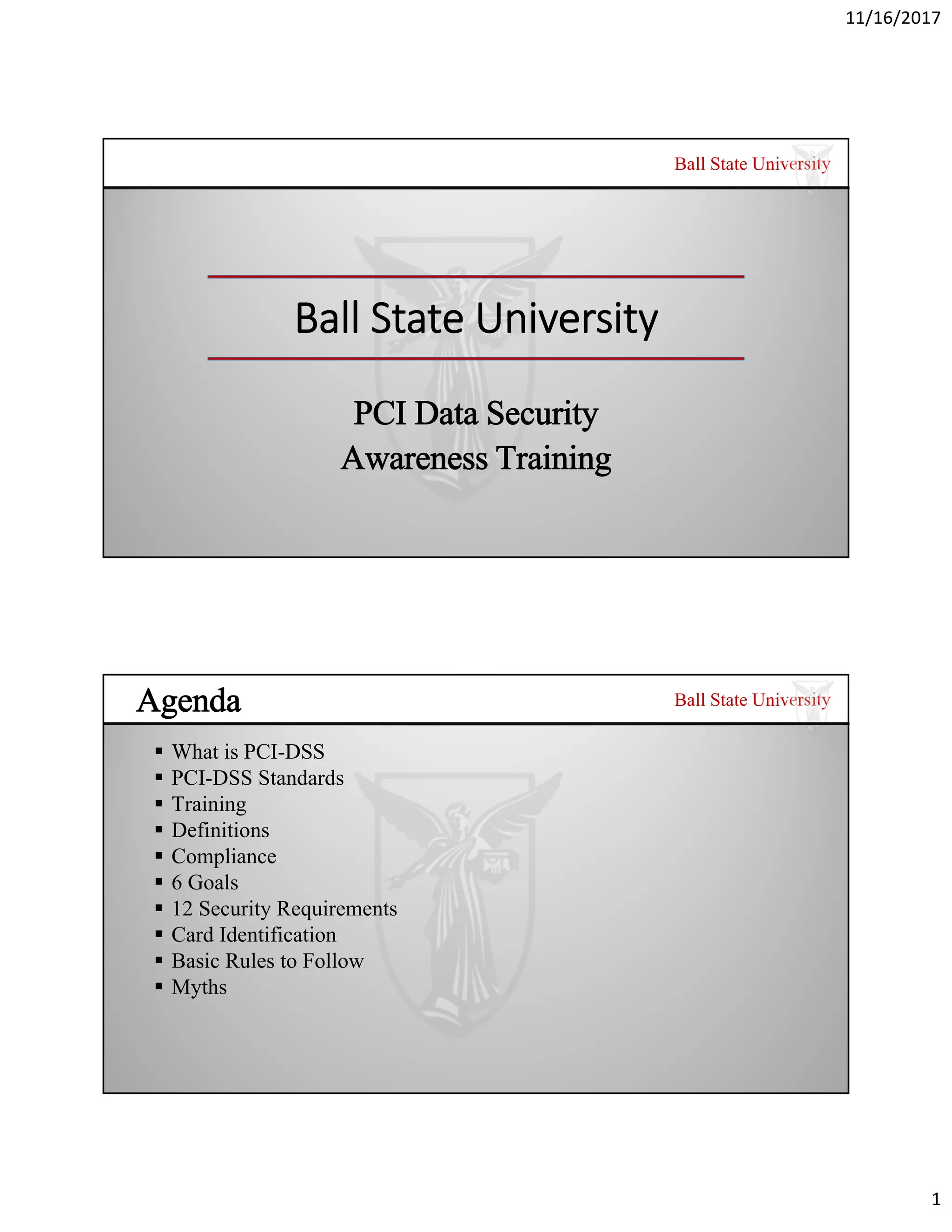 PCI DSS Training compliance training for companies | PDF