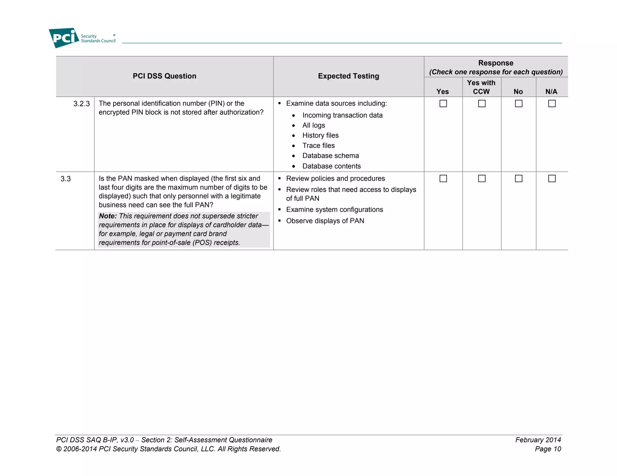 PCI Servces - PCI Compliance Questionnaire | PDF