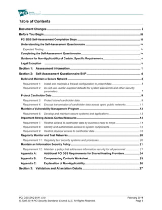 PCI Servces - PCI Compliance Questionnaire | PDF