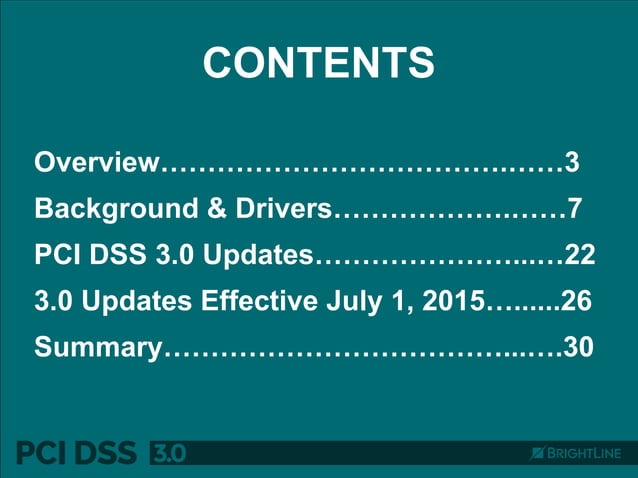 PCI DSS 3.0 Overview and Key Updates | PDF | Credit Cards | Personal Debt