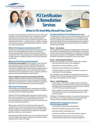PCI Certification and remediation services | PDF | Credit Cards ...