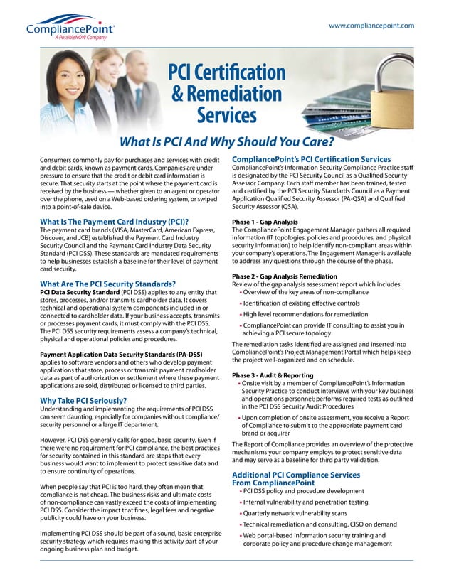 PCI Certification and remediation services | PDF