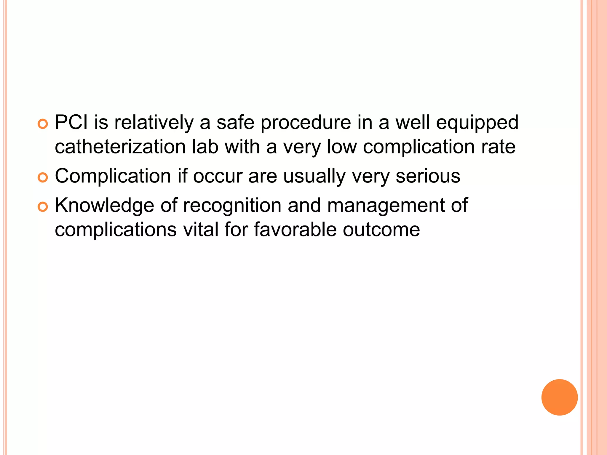 PCI complications | PPTX