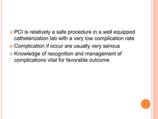 PCI complications | PPTX