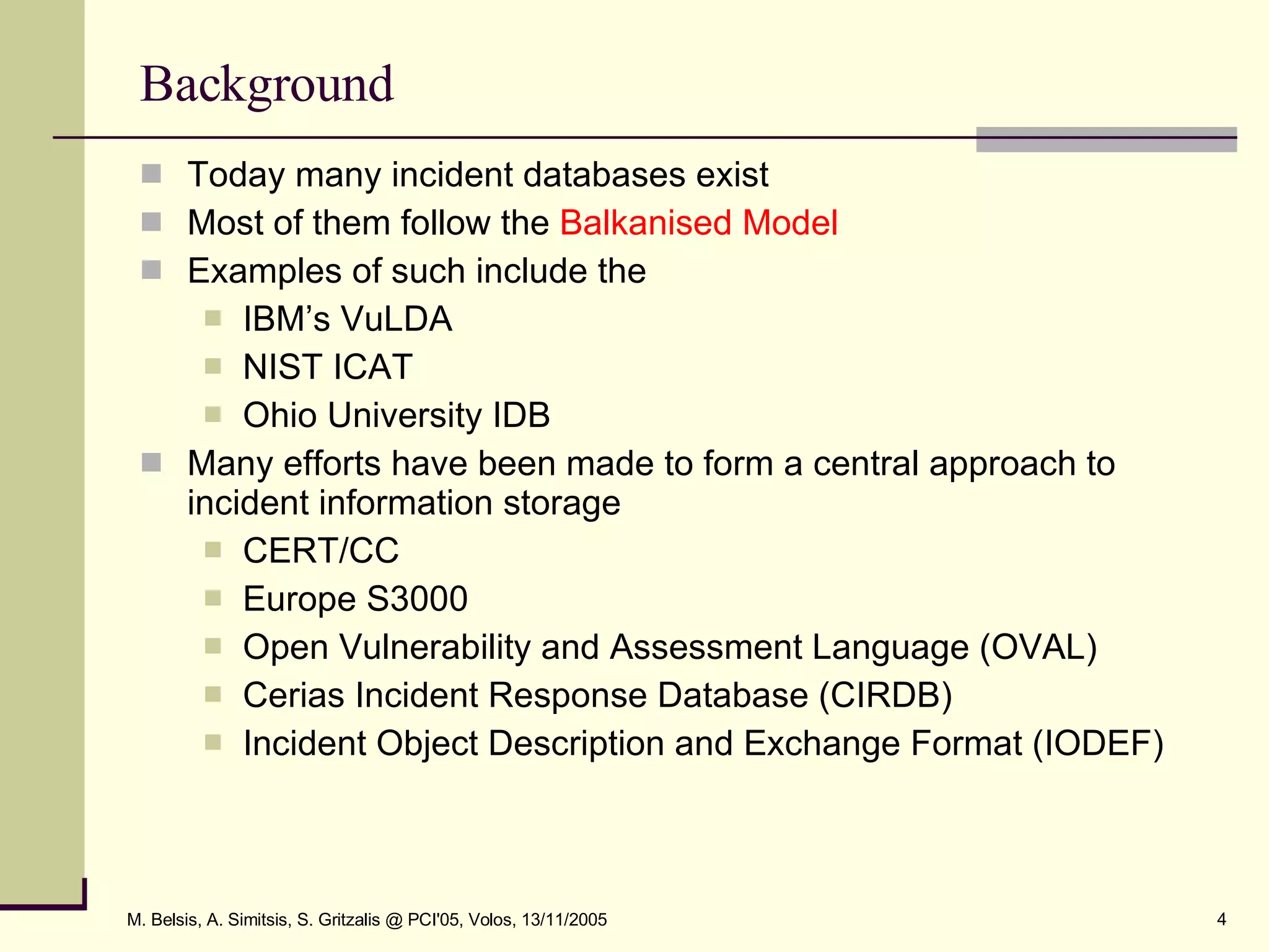 Workflow Based Security Incident Management | PPT