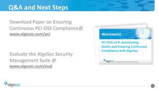 Ensuring Continuous PCI-DSS 3.0 Compliance for Your Firewalls and Routers | PDF