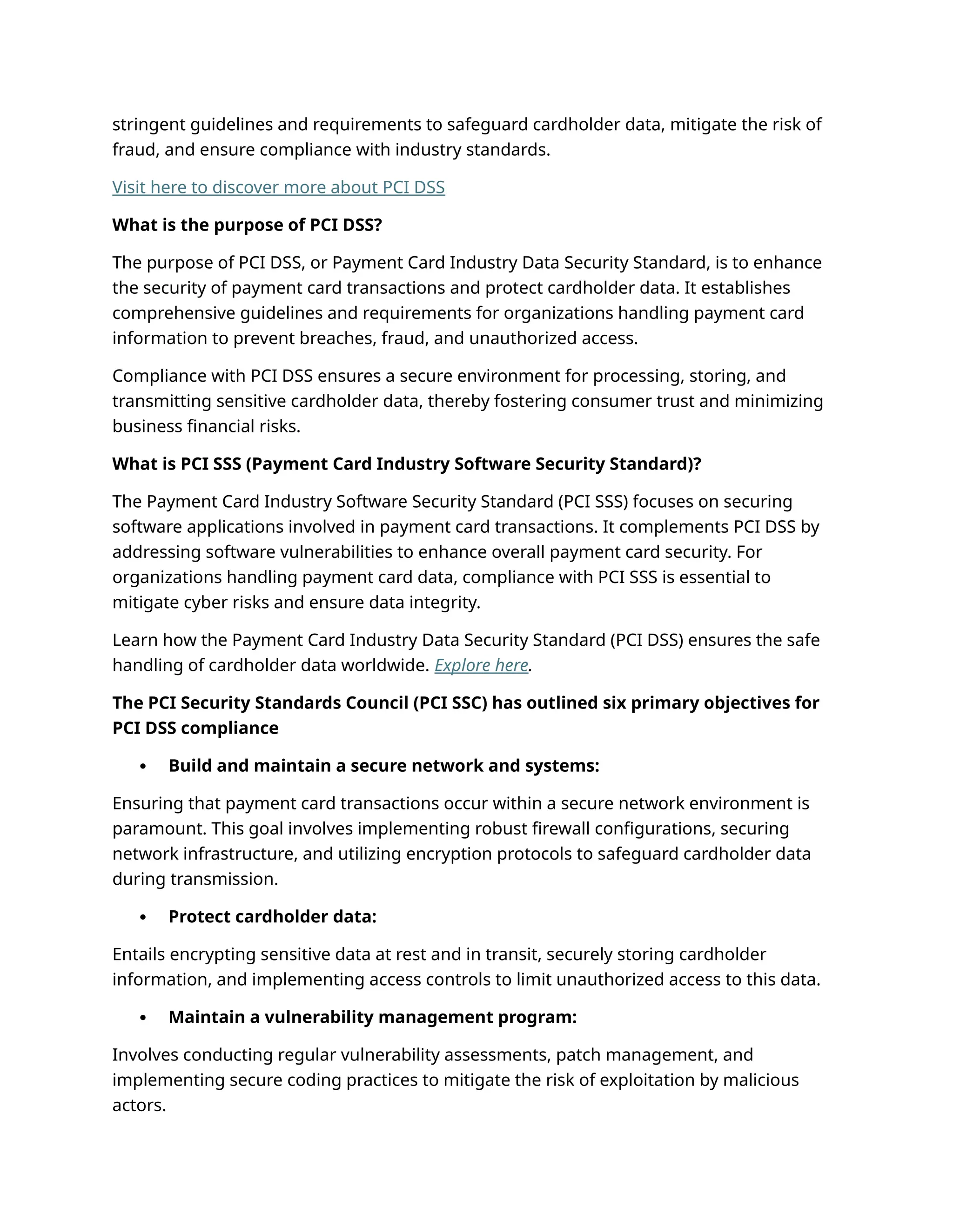 PCI DSS 6 Key Objectives You Must Know for Compliance.docx | Credit ...