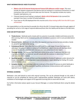 PCI DSS ASV Scanning from Nettitude | PDF