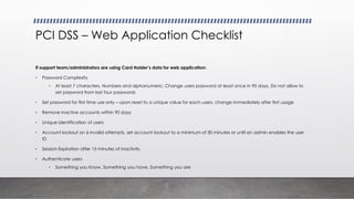 PCI DSS Compliance for Web Applications | PPT