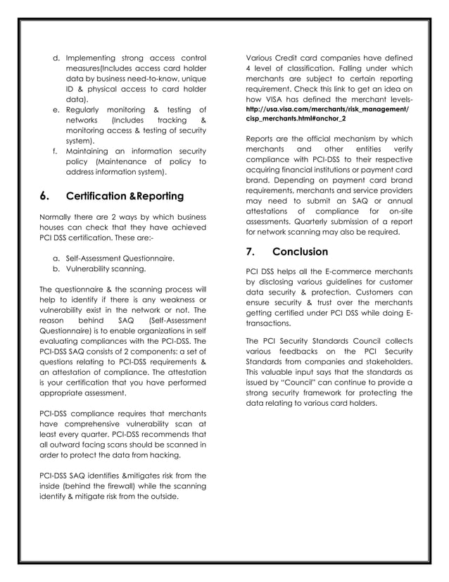Requirement of PCI-DSS in India. | DOCX