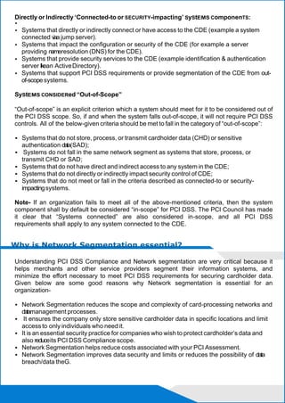 Pci dss scoping and segmentation with links converted-converted | PDF