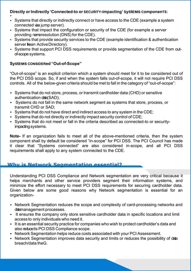 Pci dss scoping and segmentation with links converted-converted | PDF