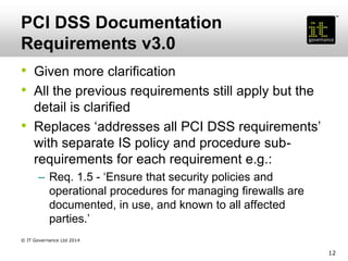 Implementing PCI DSS v2.0 and v3.0 best practice | PPT