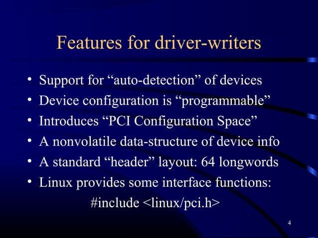 Pcie drivers basics | PPT | Operating Systems | Computer Software and ...