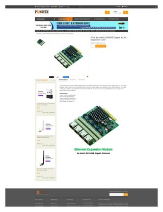 PCIe 8x Intel® 82580EB Gigabit 4 LAN Expansion Card- PONDESK.pdf