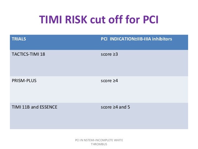 Percutaneus coronary intervention in Non ST elevation myocardial infa…