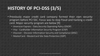 PCI DSS introduction by khaled mosharraf, | PPT