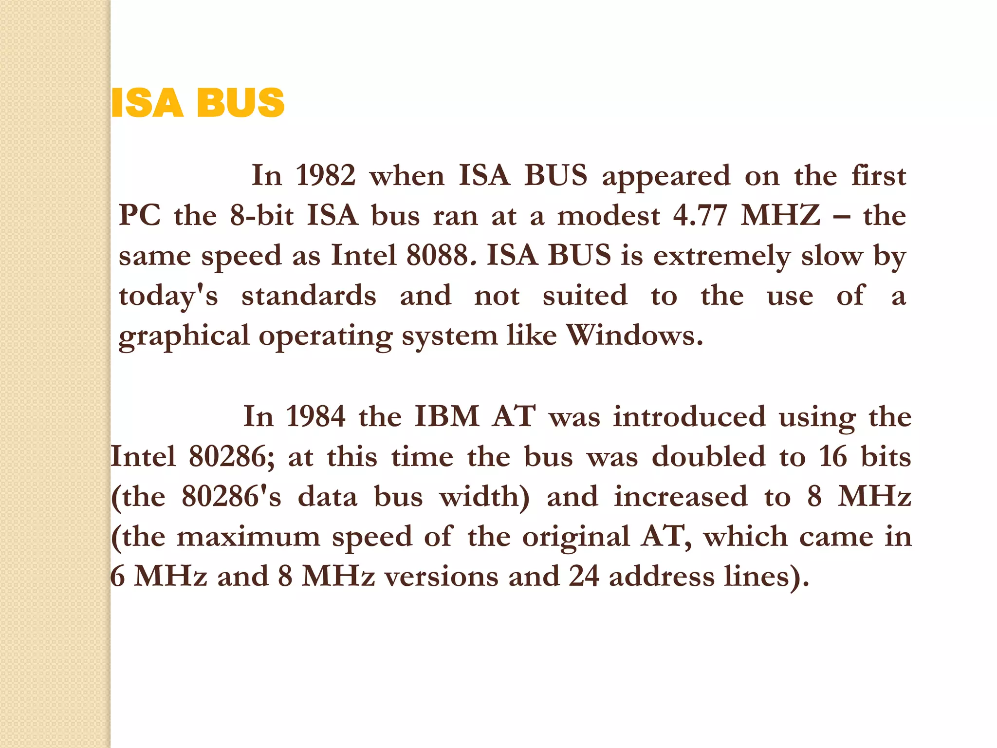 PCI & ISA bus | PPTX