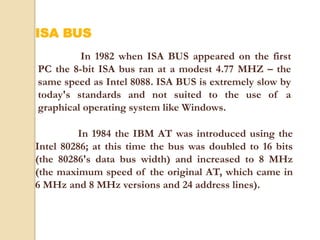 PCI & ISA bus | PPTX