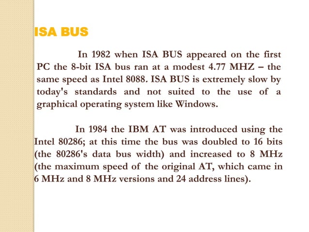 PCI & ISA bus | PPTX
