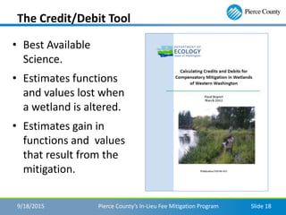 Pierce County's In-Lieu Fee Wetland Mitigation Program | PPTX ...