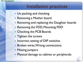 Pc installation | PDF