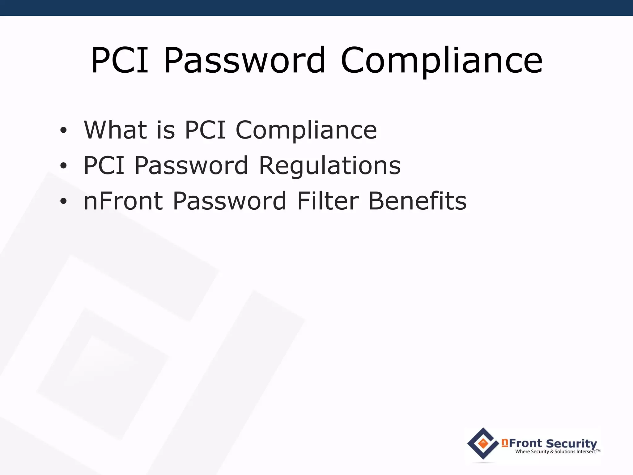 PCI Password Policy Compliance | PPT