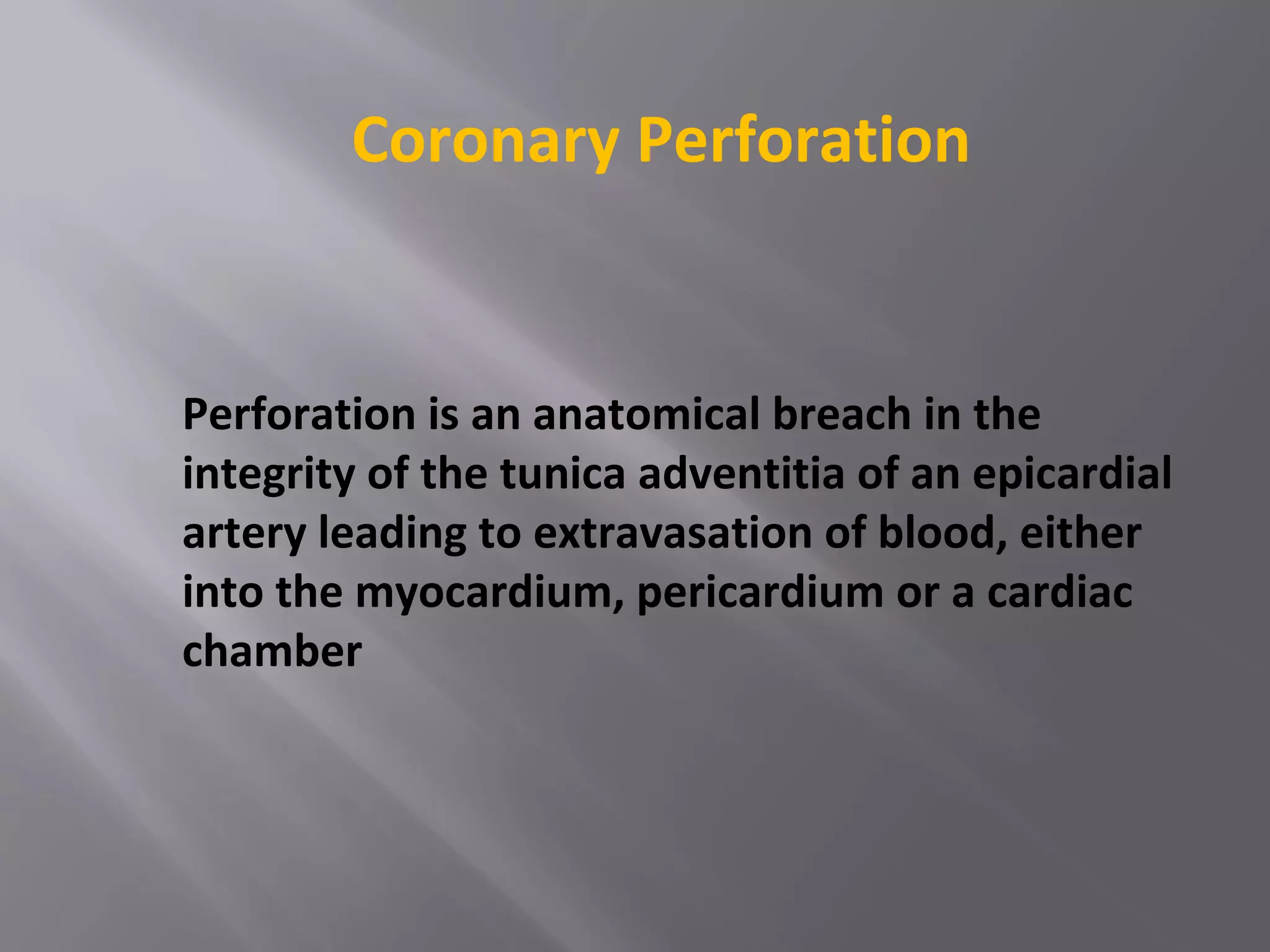 PCI procedure complication | ODP