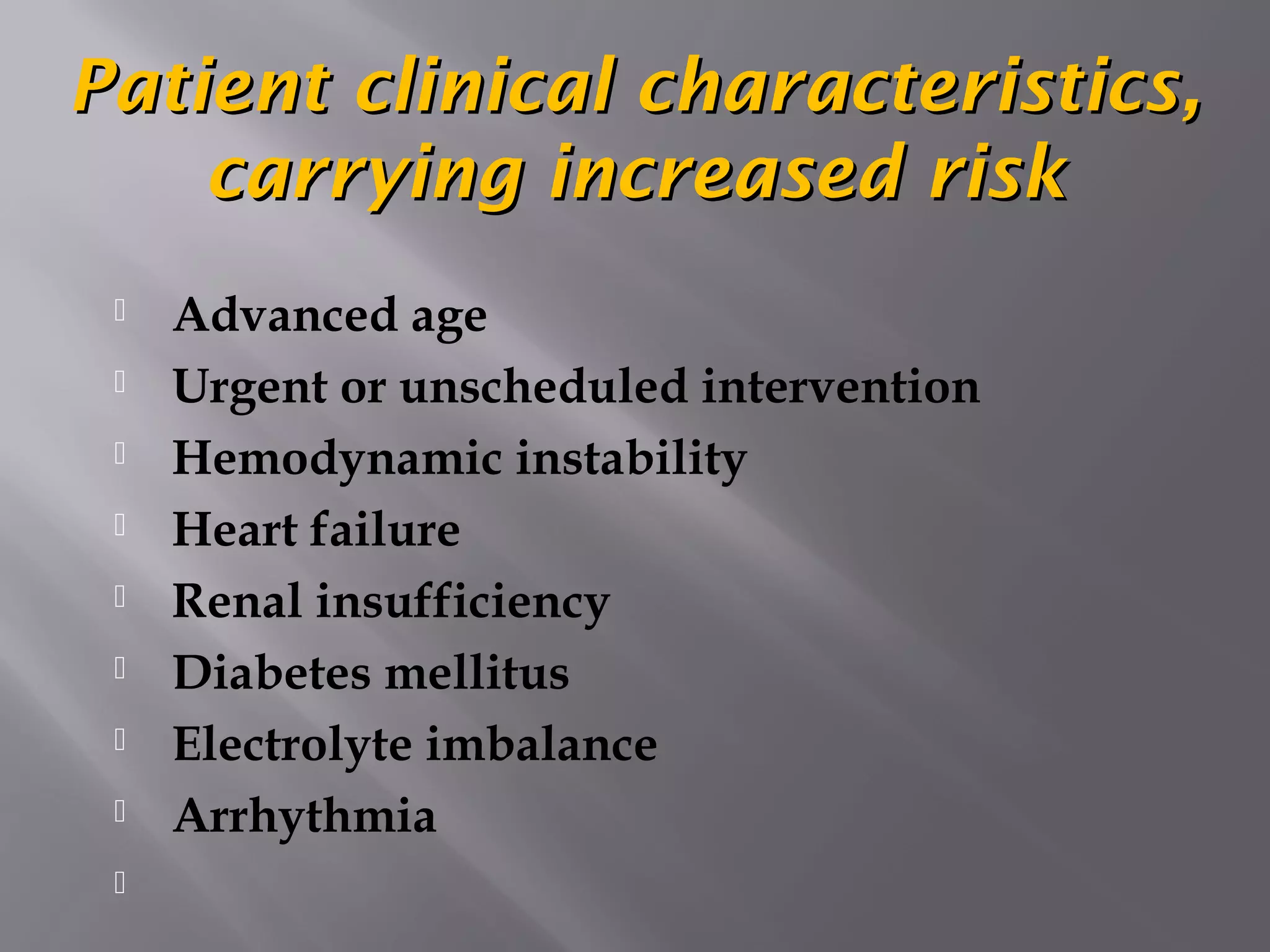 PCI procedure complication | ODP