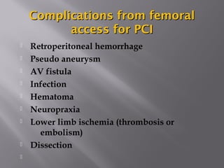PCI procedure complication | ODP