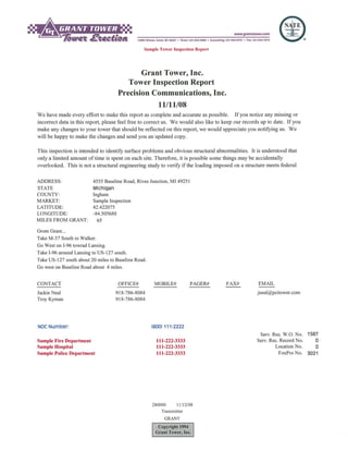 Pci Sample Inspection | PDF