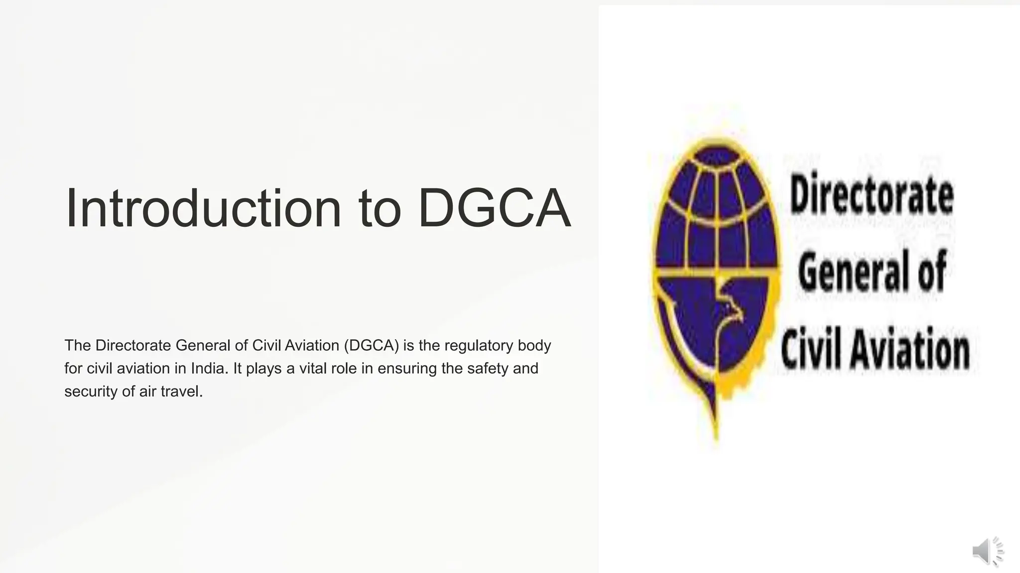 Introduction to Directorate General of Civil Aviation PcISE1.pptx