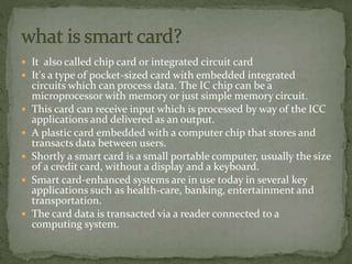 PCI,Smart Card,ATM and E-commerce | PPTX | Credit Cards | Personal Debt