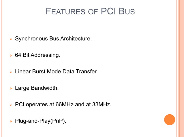 Pci,usb,scsi bus | PPTX