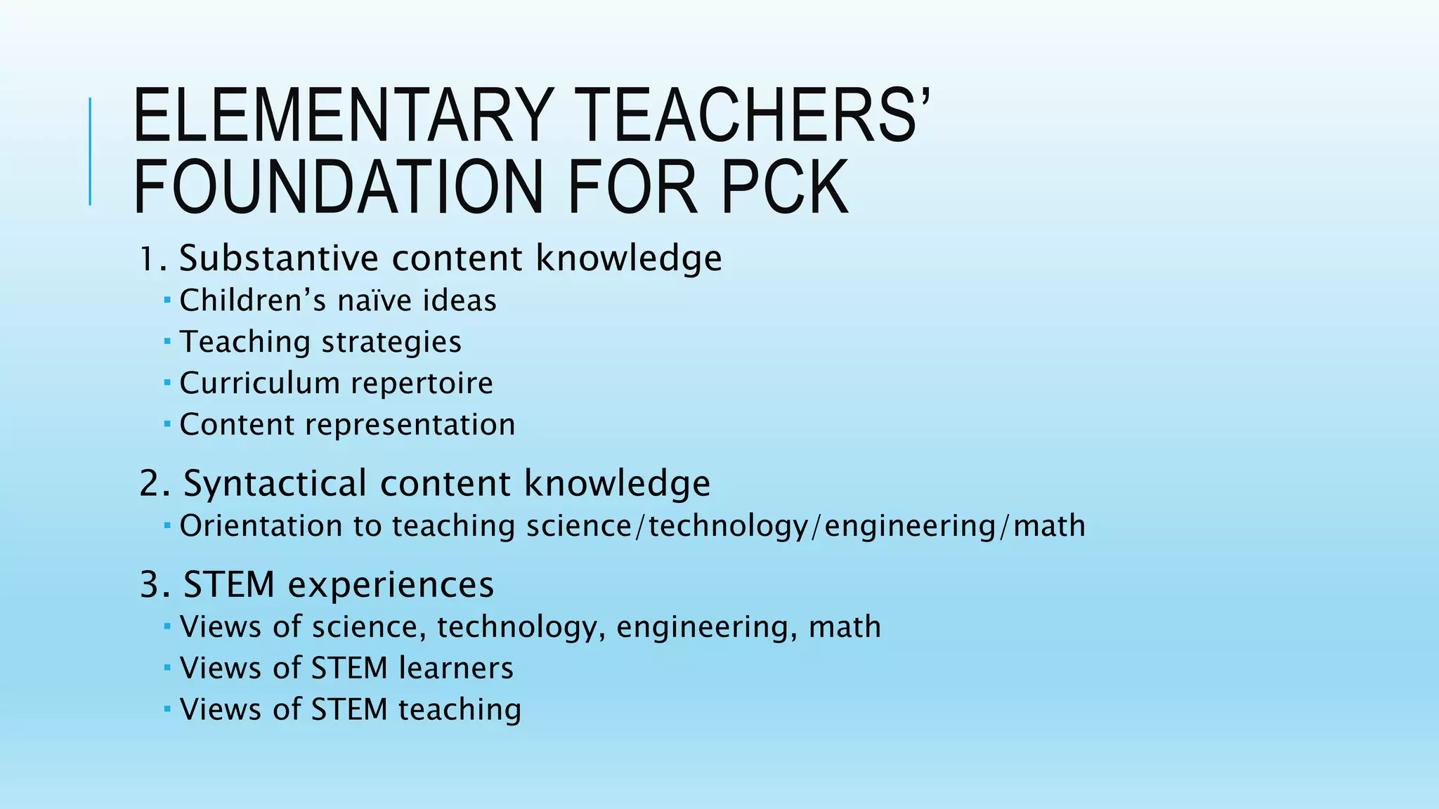 PCK for Elementary Teachers in Science.pptx
